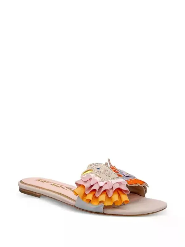 KAT MACONIE Embellished Ruffled Sandals
