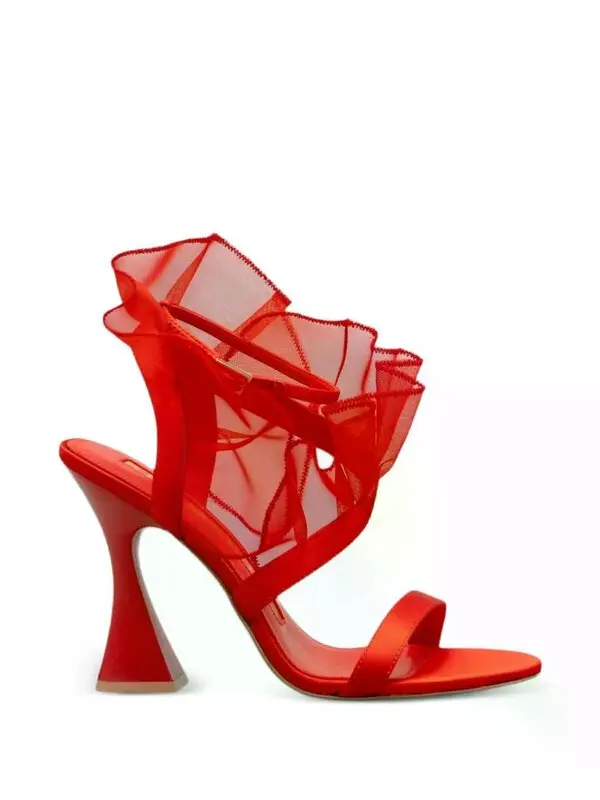 KAT MACONIE Sabina Ruffled Sandals - Red