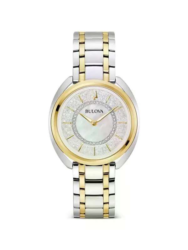 Bulova Duality 34mm Watch With Diamond Embellishment - Silver