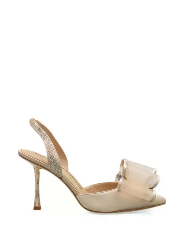 KAT MACONIE Paola Bow-detail Mules - Neutrals