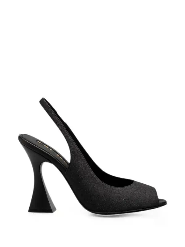 KAT MACONIE Glitter-effect Slingback Pumps - Black