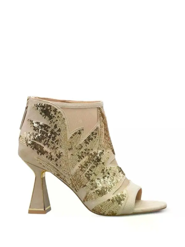 KAT MACONIE Fiona Sequin Embellishment Boots - Gold