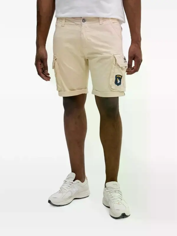Alpha Industries Crew Logo-patch Cargo Shorts - Neutrals