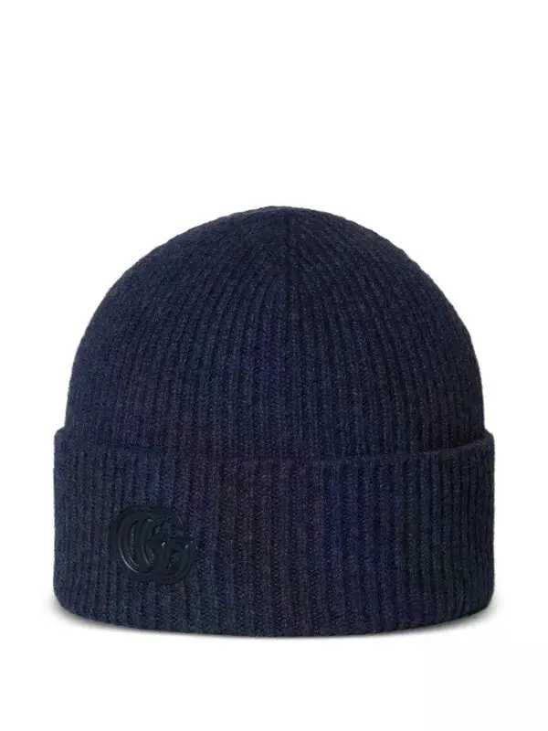 Gucci Double G Ribbed-knit Beanie Hat