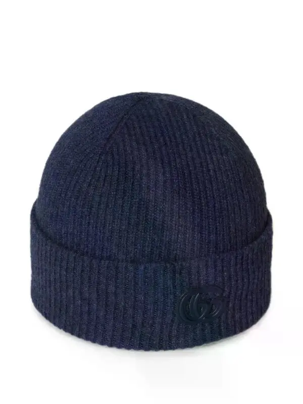 Gucci Double G Ribbed-knit Beanie Hat