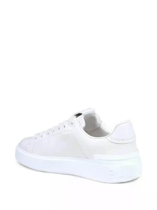 Balmain B-court Logo Detail Sneakers - White