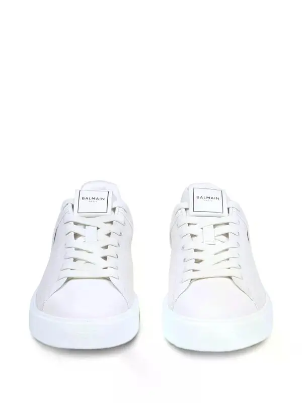 Balmain B-court Logo Detail Sneakers - White
