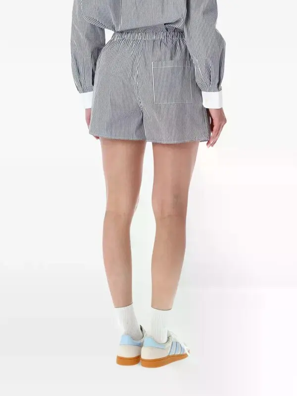 SPORTY & RICH Vertical-stripe Elasticated-waist Shorts