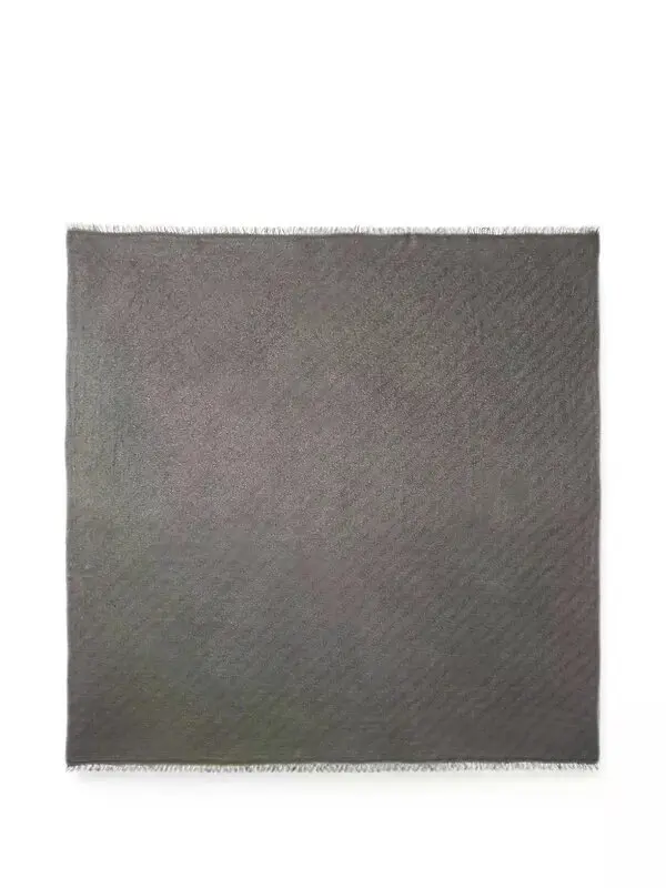 Peserico Metallic-thread Frayed Scarf - Grey