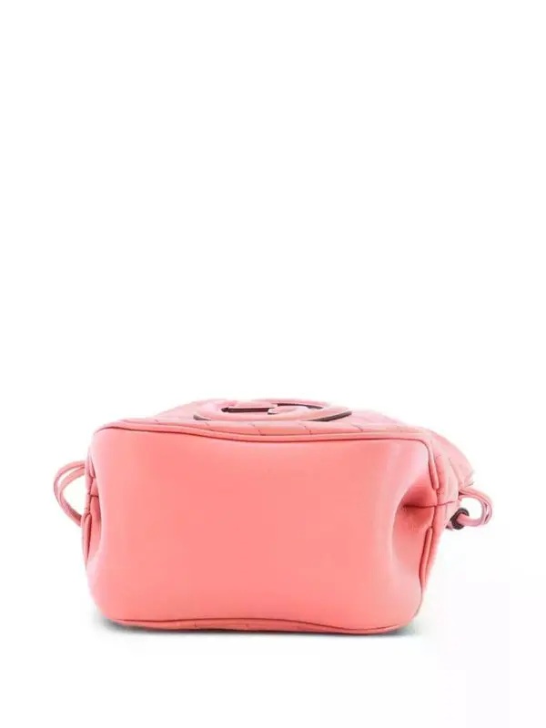 Gucci Blondie Nm Diagonal Quilted Leather Mini Bucket Bag - Pink