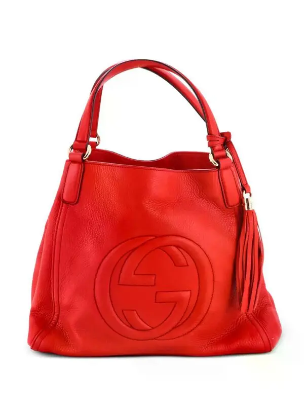 Gucci Soho Leather Shoulder Bag - Red