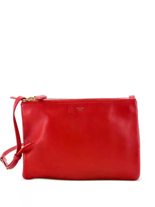 Celine Trio Leather Bag - Red