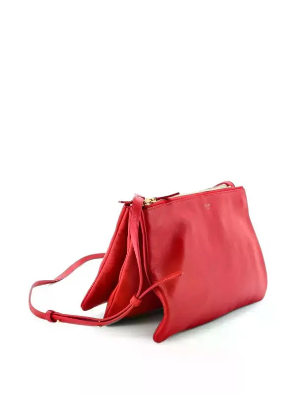 Celine Trio Leather Bag - Red