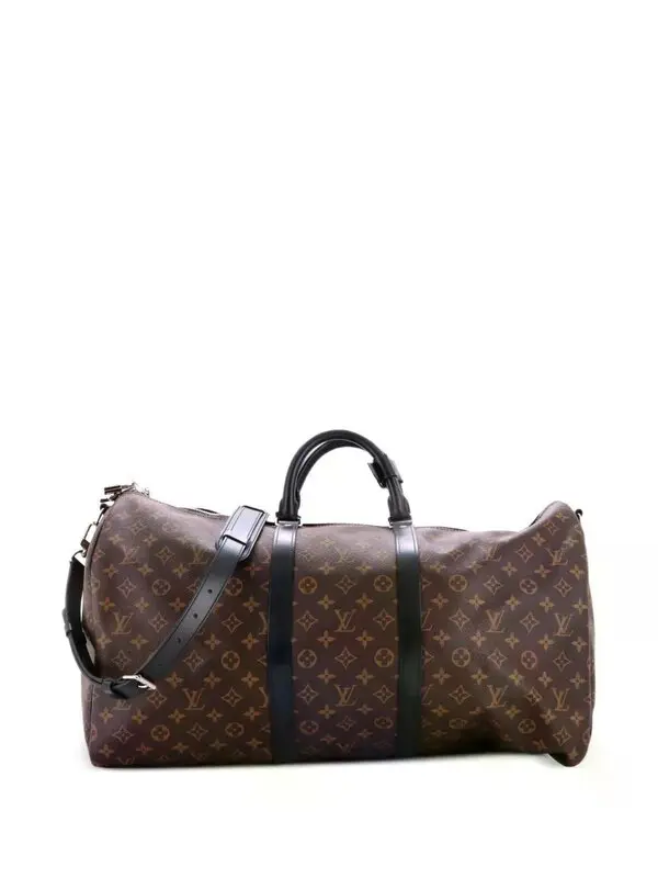 LOUIS VUITTON Keepall Bandouliere 55 Travel Bag - Black