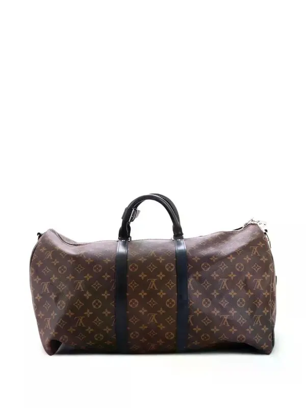 LOUIS VUITTON Keepall Bandouliere 55 Travel Bag - Black