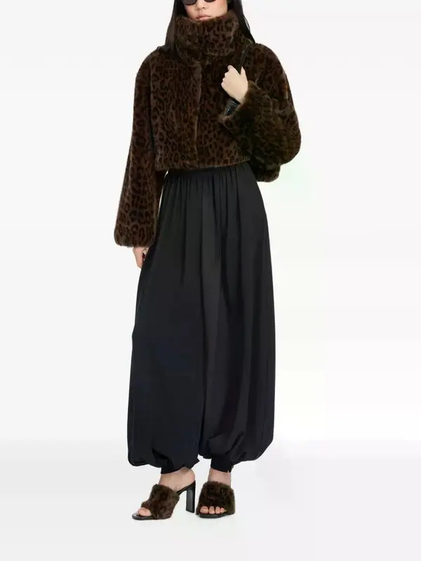 ROTATE BY BIRGER CHRISTENSEN Faux-fur Crop Jacket