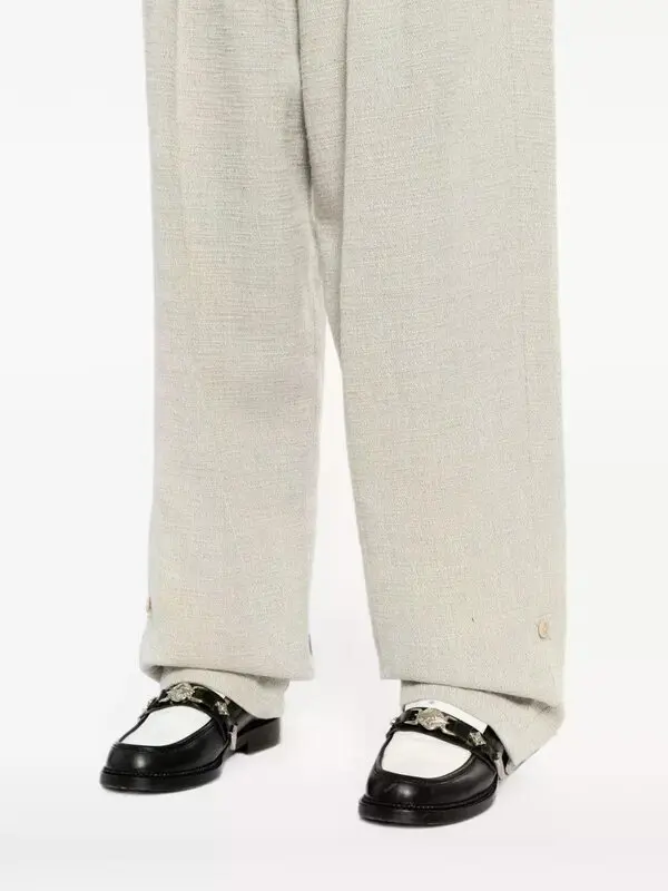 Yohji Yamamoto Pleated Cuff-tab Trousers
