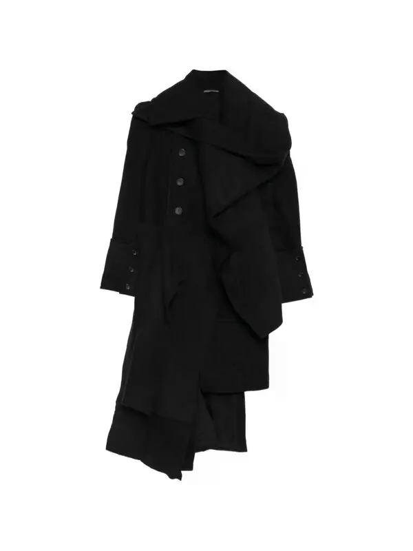 Yohji Yamamoto Draped-collar Coat