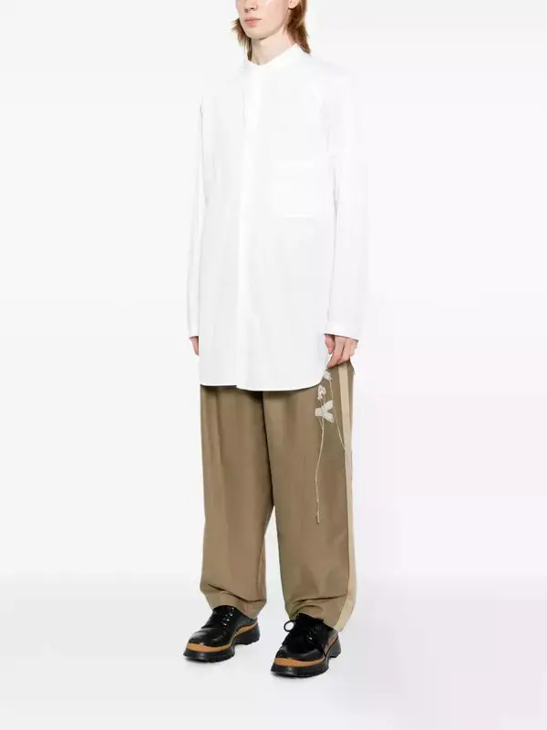 Yohji Yamamoto Stand-collar Long-sleeve Shirt