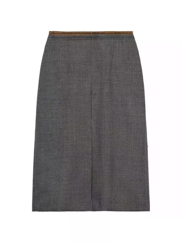 Prada Rush Stitch Midi-skirt - Grey
