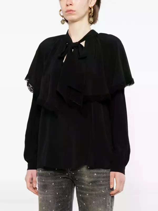 Blumarine Lace-trim Ruffled Blouse