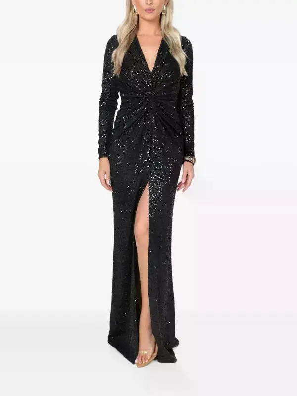 ROSERRY Rosstrawberry Sequin-embellished Maxi Dress - Black