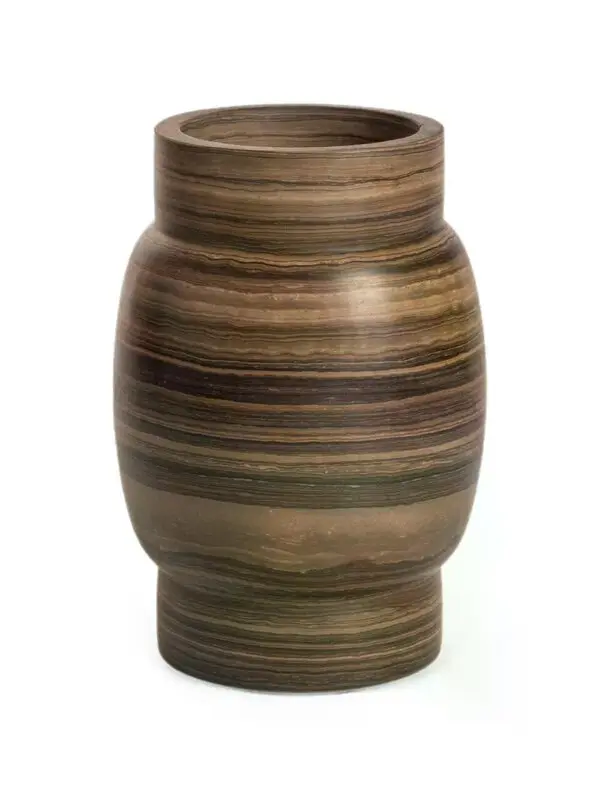 EDITIONS MILANO Small Stone Marble Vase - Brown