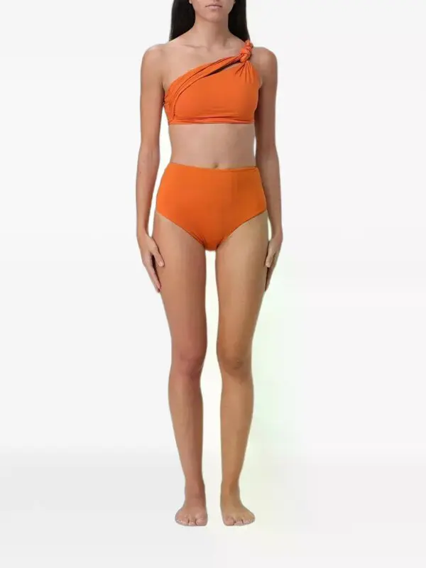 MAYGEL CORONEL One-shoulder Knot Detail Bikini - Orange