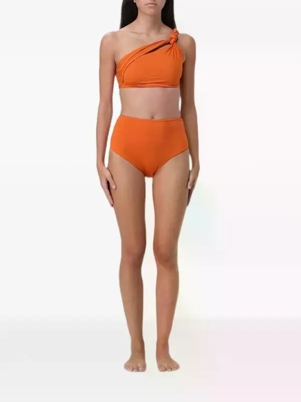 MAYGEL CORONEL One-shoulder Knot Detail Bikini - Orange