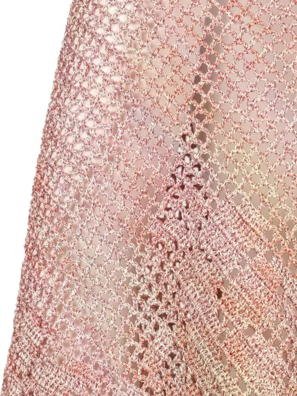 CHIARA IS Fringed Open-knit Scarf