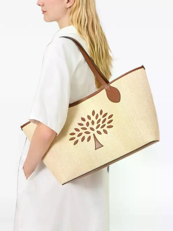 Mulberry Woven Tote Bag - Neutrals