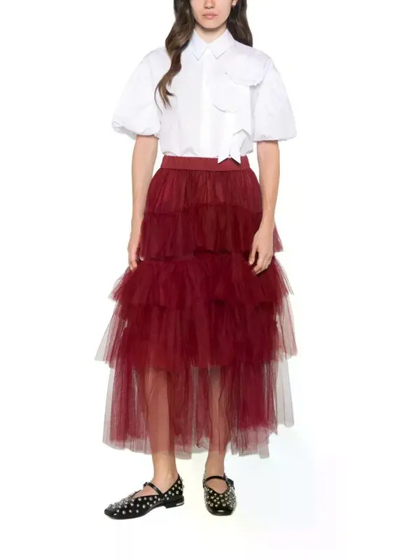 Simone Rocha Rosette-embellishment Puff-sleeve Shirt