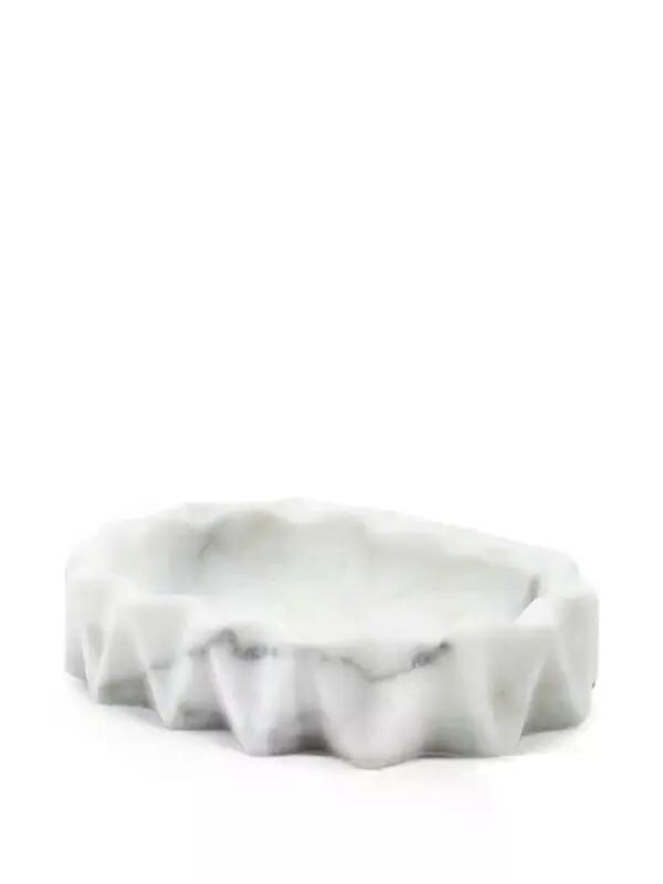 EDITIONS MILANO Fold Marble Soap Dish - White