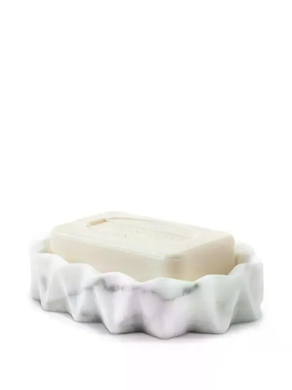EDITIONS MILANO Fold Marble Soap Dish - White