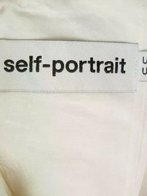 SELF-PORTRAIT Floral Broderie Asymmetric Top