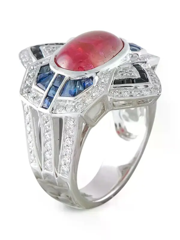 LB EXCLUSIVE Multi-stone Geometric Cocktail Ring