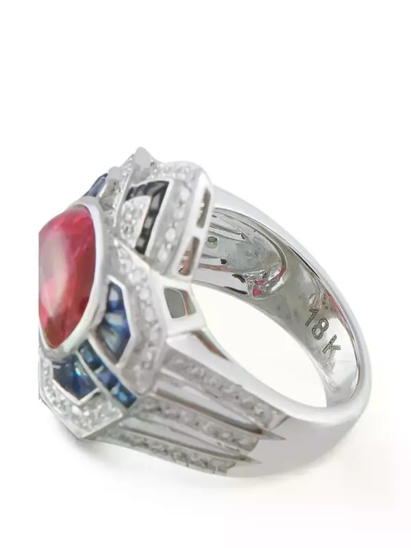 LB EXCLUSIVE Multi-stone Geometric Cocktail Ring