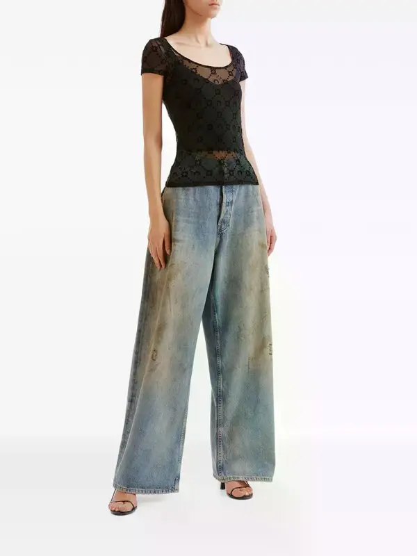 MARINE SERRE Moon Diamant Mesh T-shirt