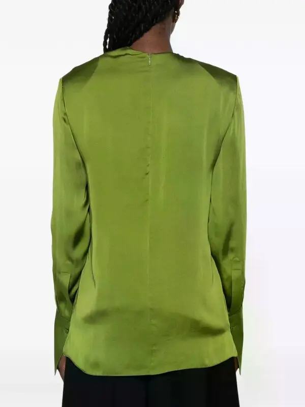 TOM FORD Draped Collar Blouse - Green