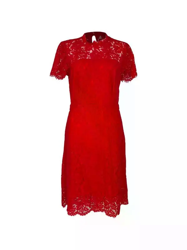 Diane Von Furstenberg Alma Lace Dress - Red