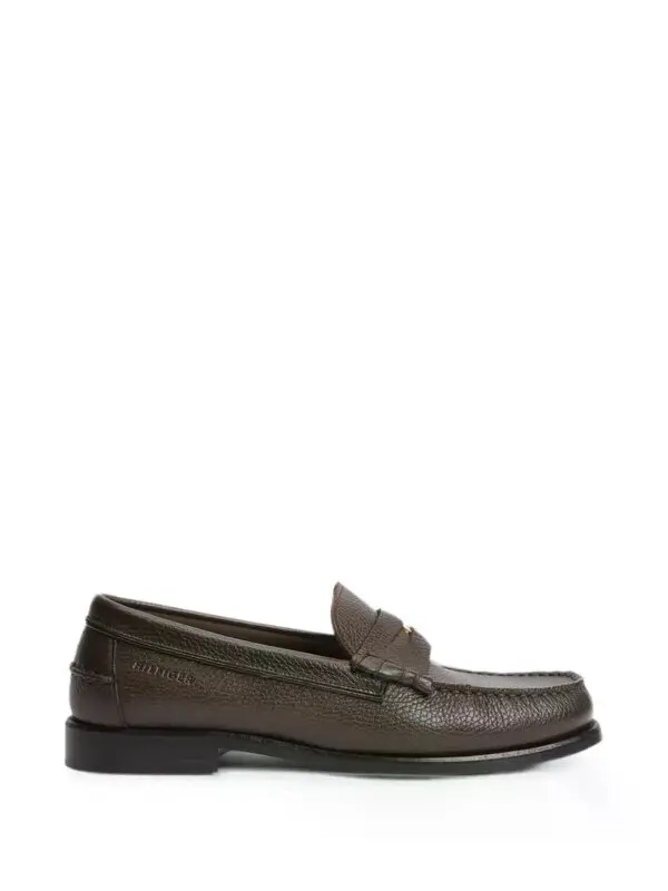 Tommy Hilfiger Grainy Leather Penny Loafers