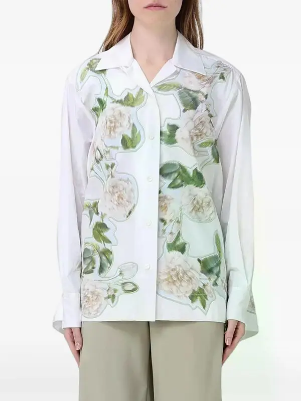 Antonio Marras Floral Print Cotton Shirt