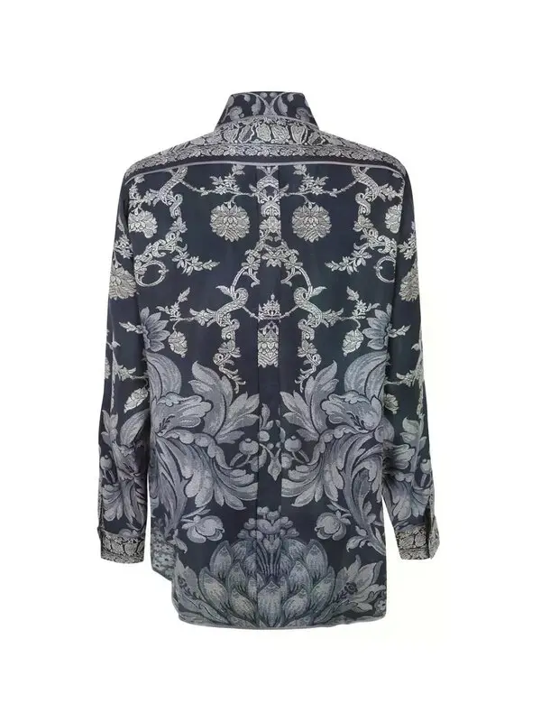 PIERRE-LOUIS MASCIA Floral Print Silk Shirt