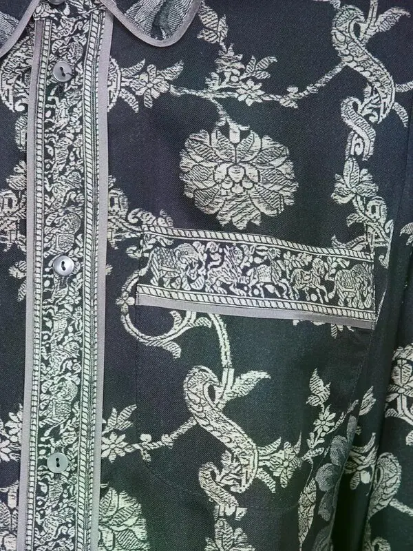 PIERRE-LOUIS MASCIA Floral Print Silk Shirt