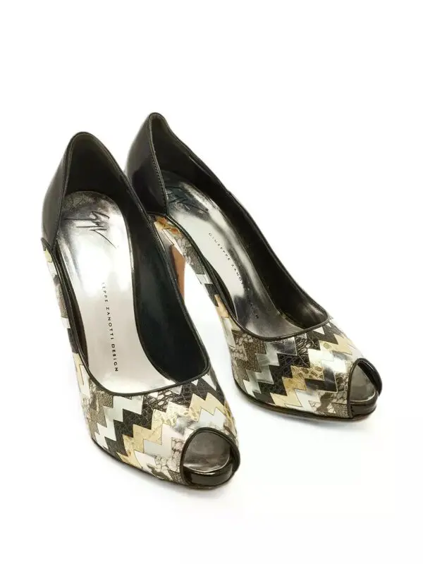 GIUSEPPE ZANOTTI Zigzag Peep-toe Sandals