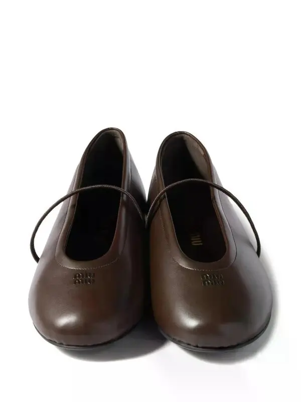 Miu Miu Logo-embossed Ballet Flats
