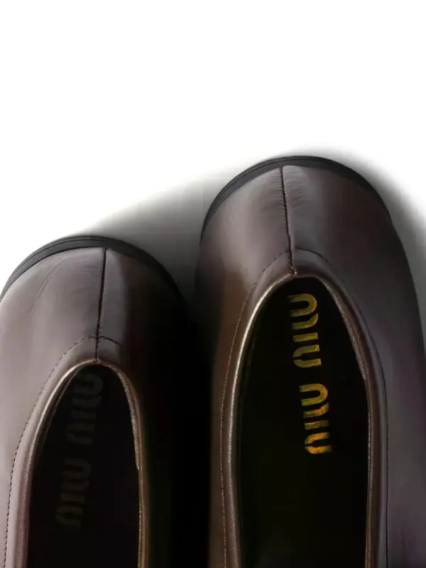 Miu Miu Logo-embossed Ballet Flats