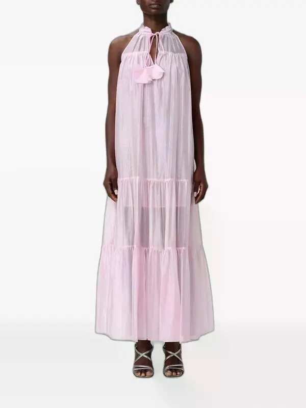 HANITA Ruffled-collar Maxi Dress