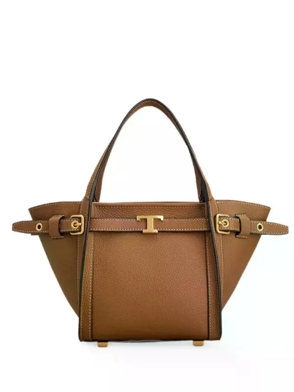TOD'S T Timeless Buckled Leather Shoulder Bag