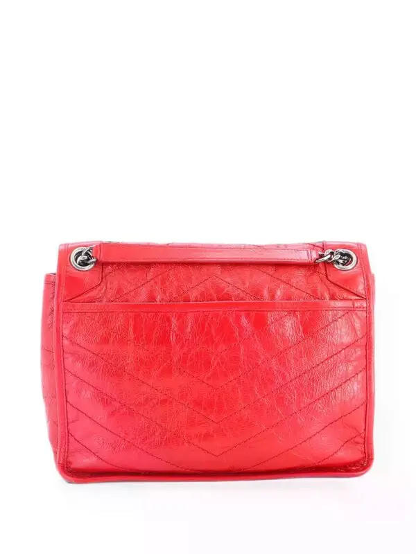 Saint Laurent Niki Chain Flap Bag Matelasse Chevron Leather Medium Shoulder Bag